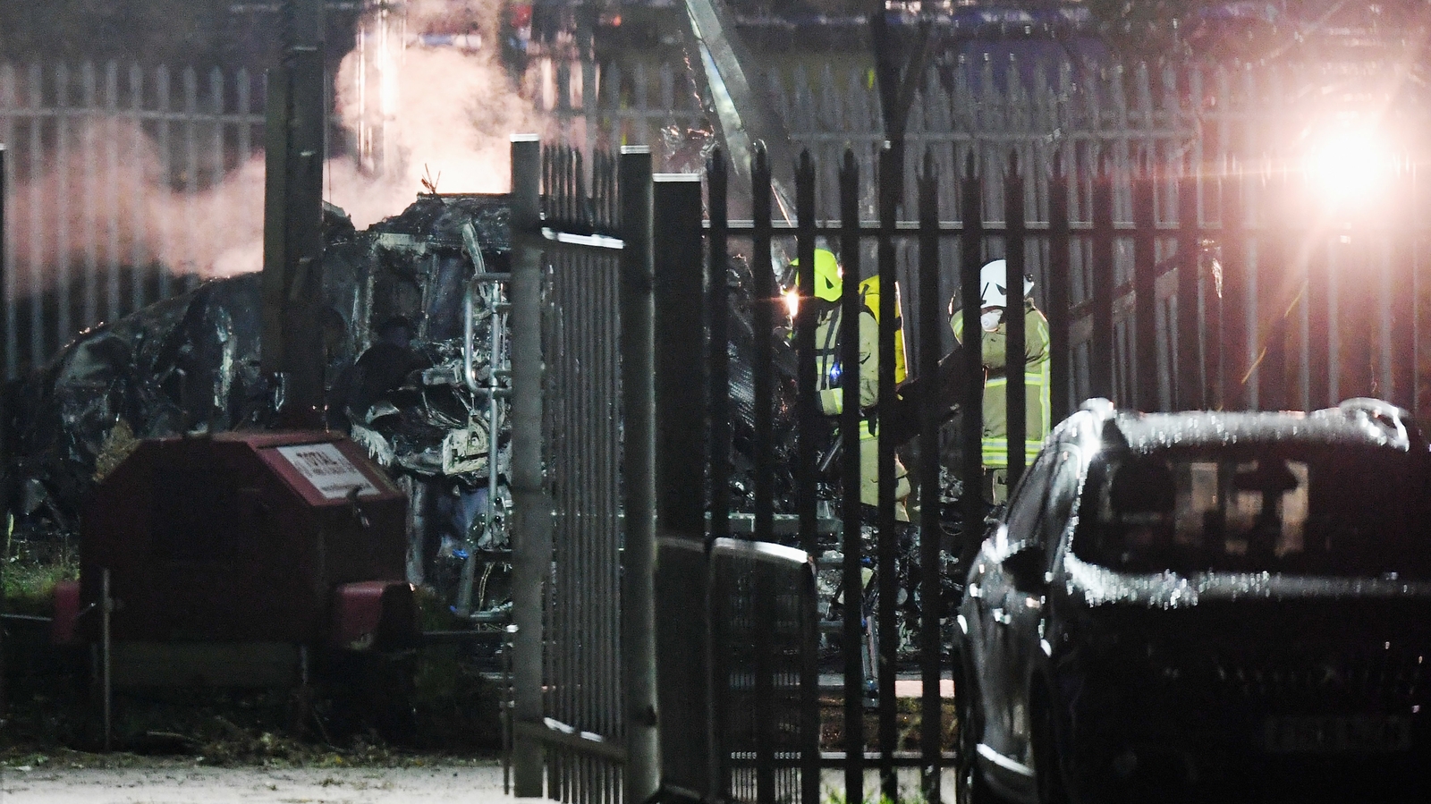 Leicester City owner's helicopter crashes at stadium