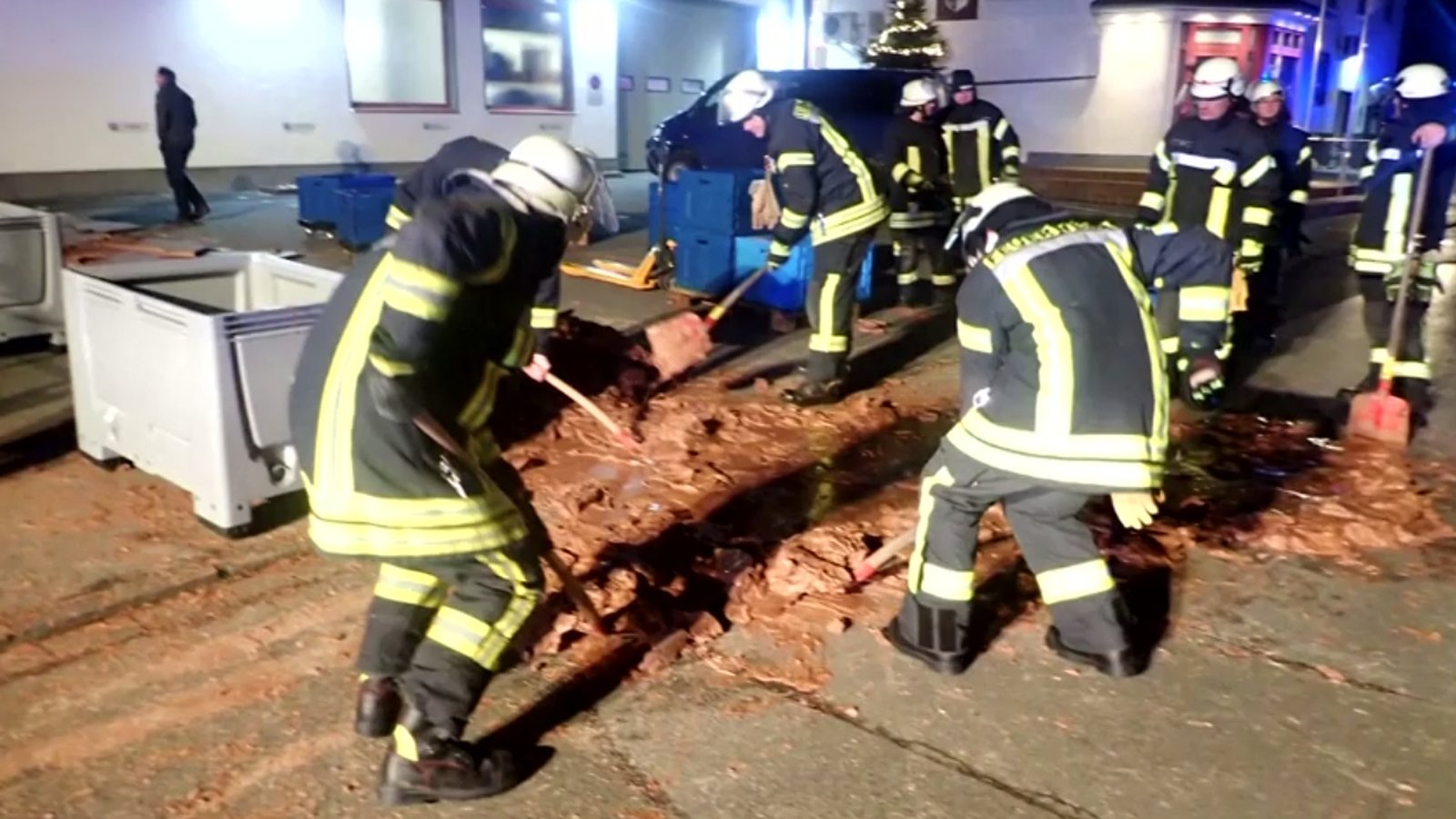 Sticky mess as tonne of chocolate spills in Germany