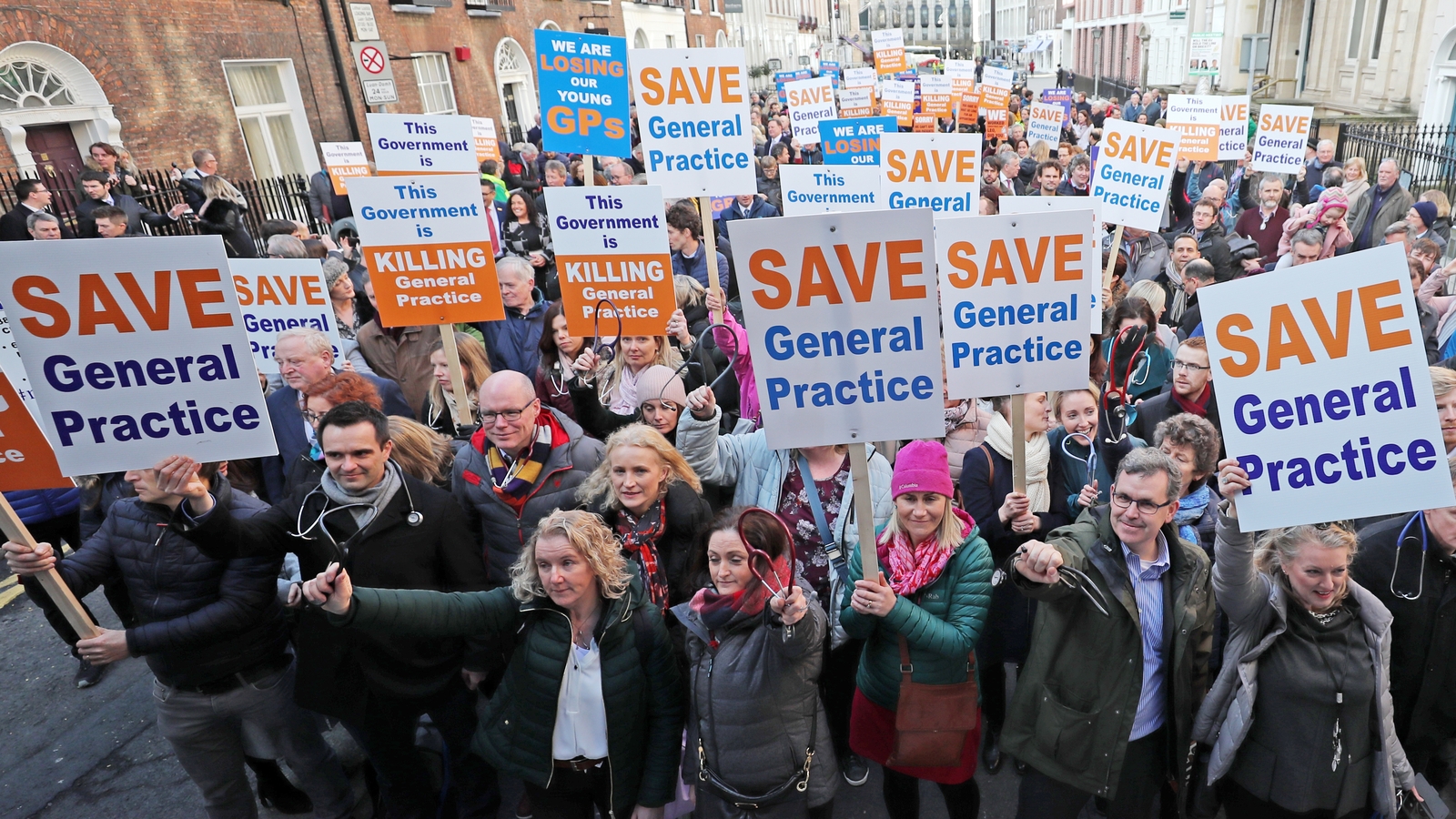 Doctors protest over funding of GP services