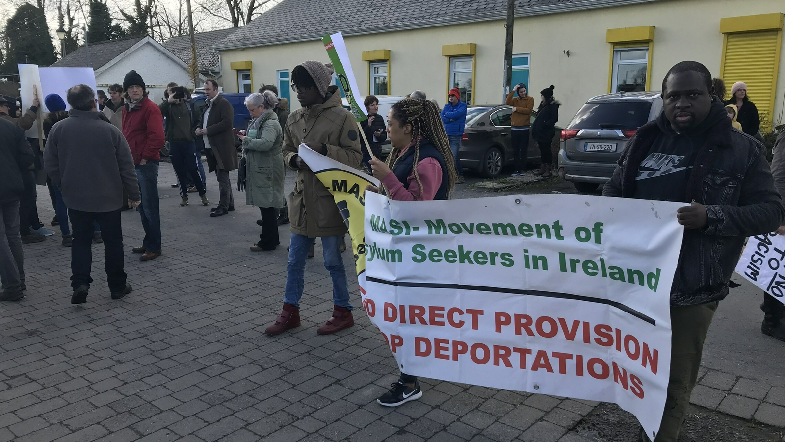 Protest over direct provision hotel plans in Rooskey