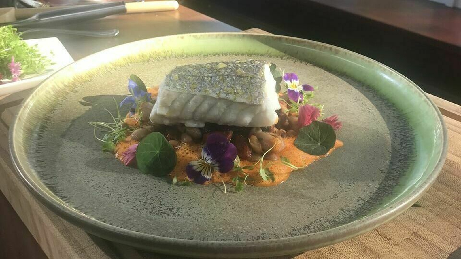 Neven's Steamed Hake with Chorizo Cassoulet