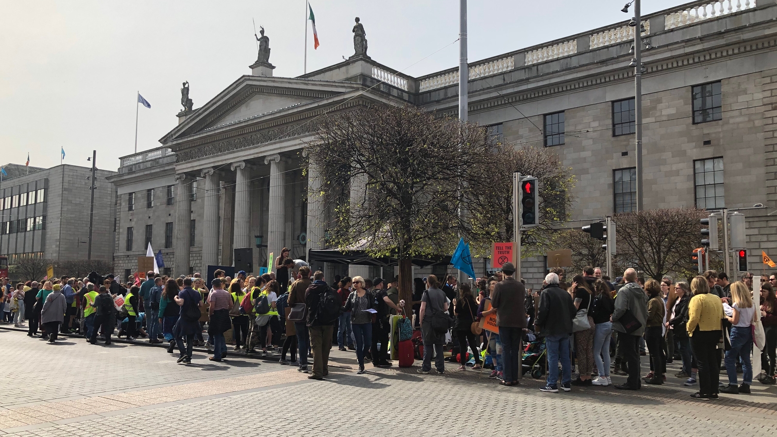 Climate change activists take to streets in Dublin