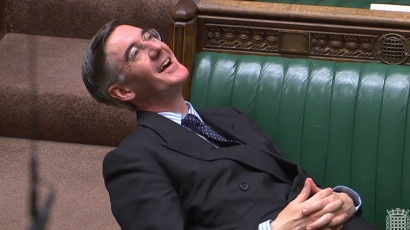 Rees-Mogg criticised for 'lying down' during key debate