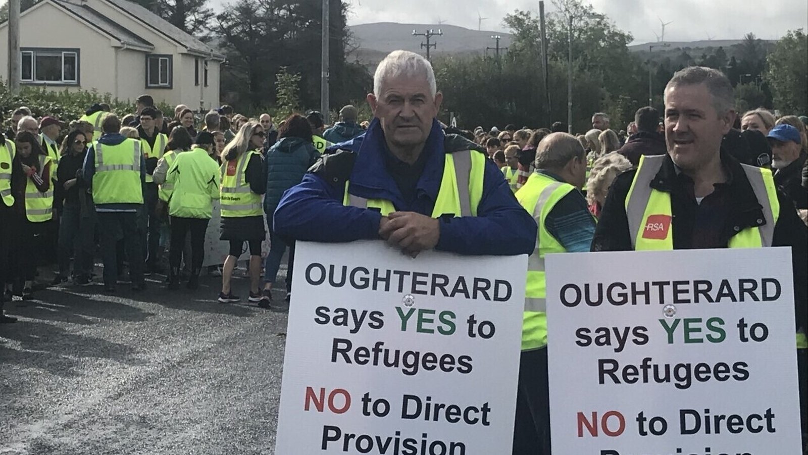 Protest in Oughterard over direct provision centre