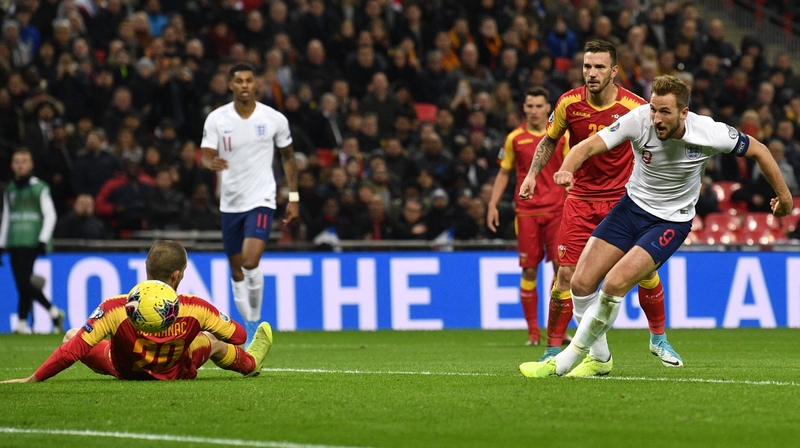 Kane bags hat-trick as England maul Montenegro