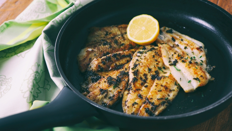 Grilled Plaice with Roast Garlic & Parsley: Today
