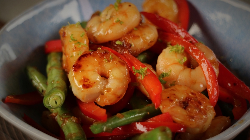 Sticky Honey & Garlic Prawns: Today