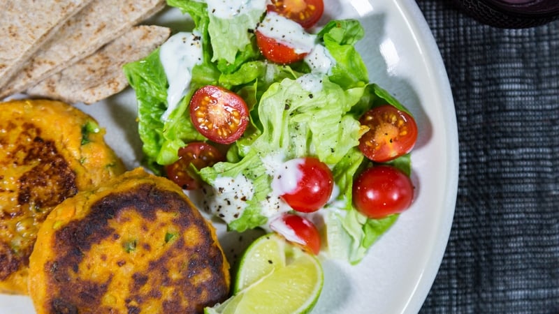 Chickpea & Sweet Potato Burger: OT Meal Plan