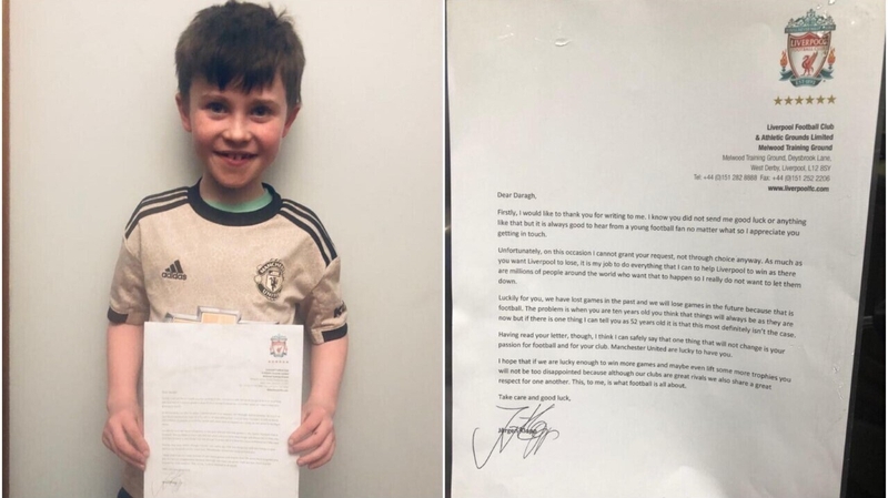 Klopp 'one in a million' after responding to boy's plea