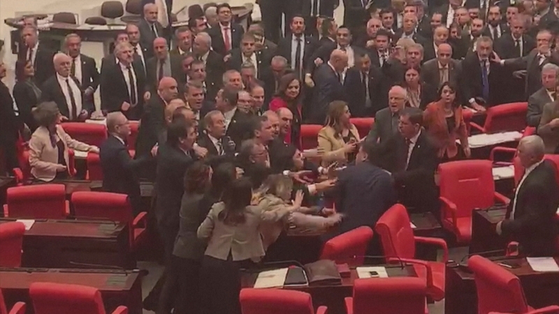 Fistfight breaks out in Turkish parliament