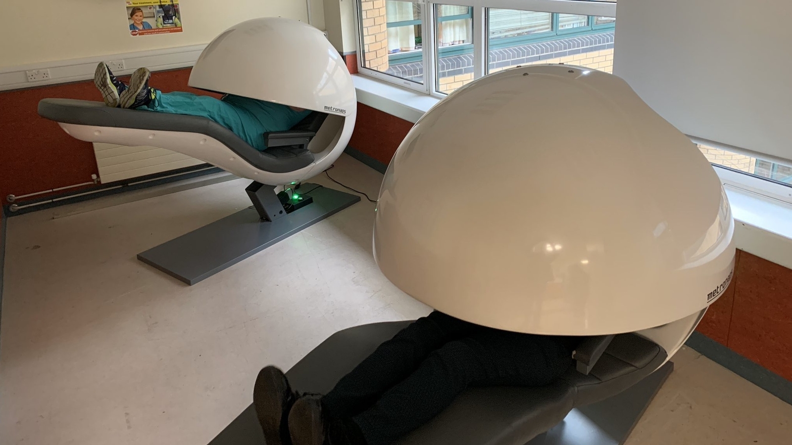 Student nap pods on loan to frontline hospital workers