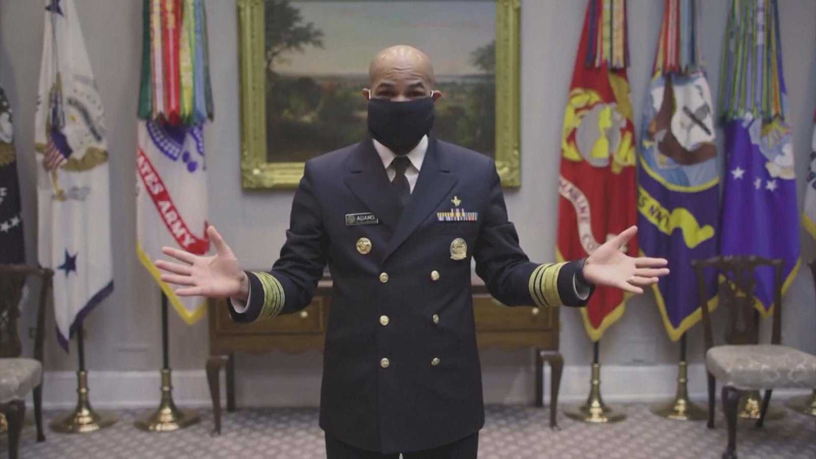 US Surgeon General shows how to make a face covering