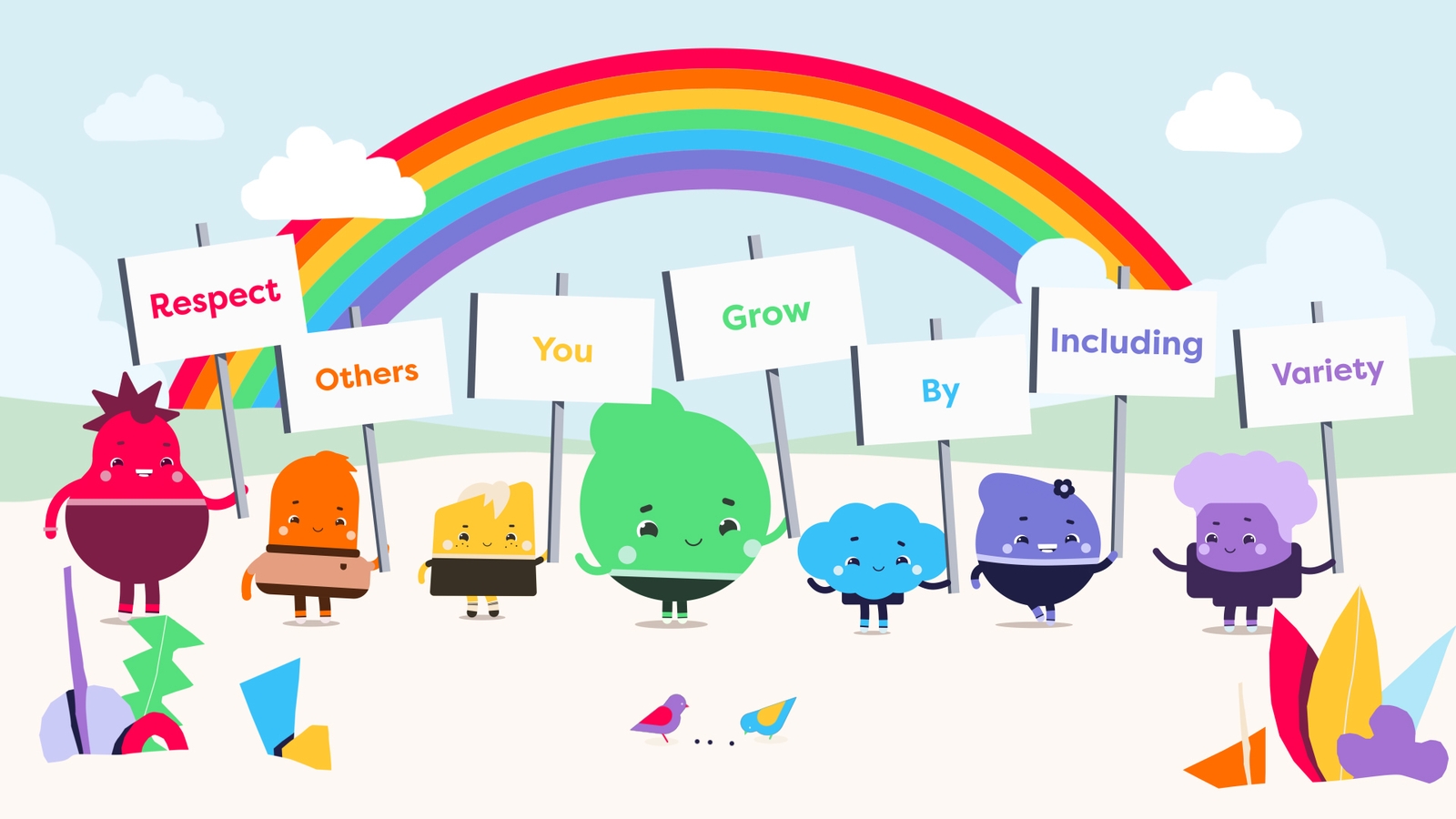 Learn the colours of the rainbow with a new message of respect