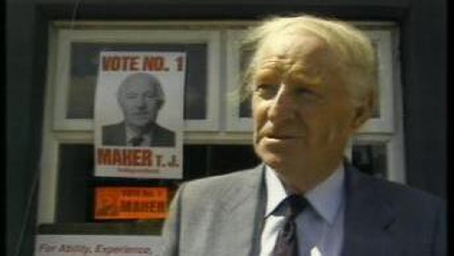RTÉ Archives | Collections | Euro Candidate Profile: T.J. Maher
