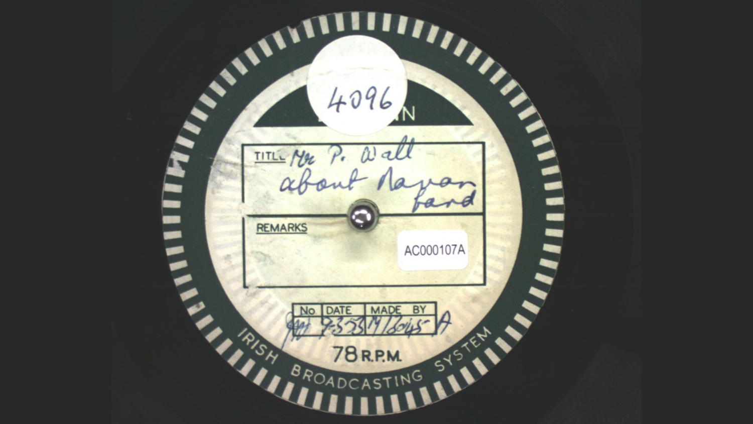 RTÉ Archives | Collections | St Mary's Brass Band : Paddy Wall