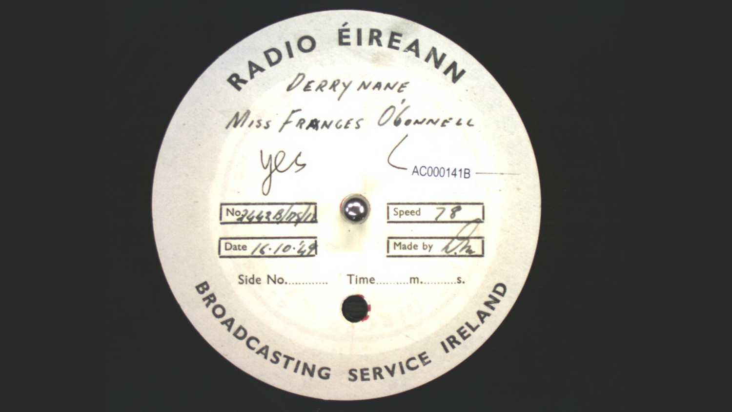 RTÉ Archives | Collections | Derrynane : Frances O'Connell