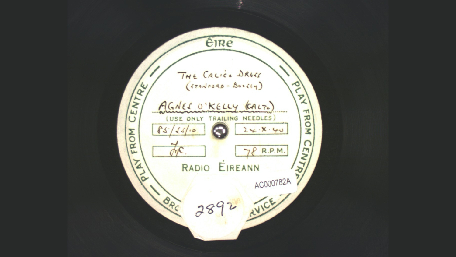 RTÉ Archives | Collections | Agnes O Kelly : The Calico Dress