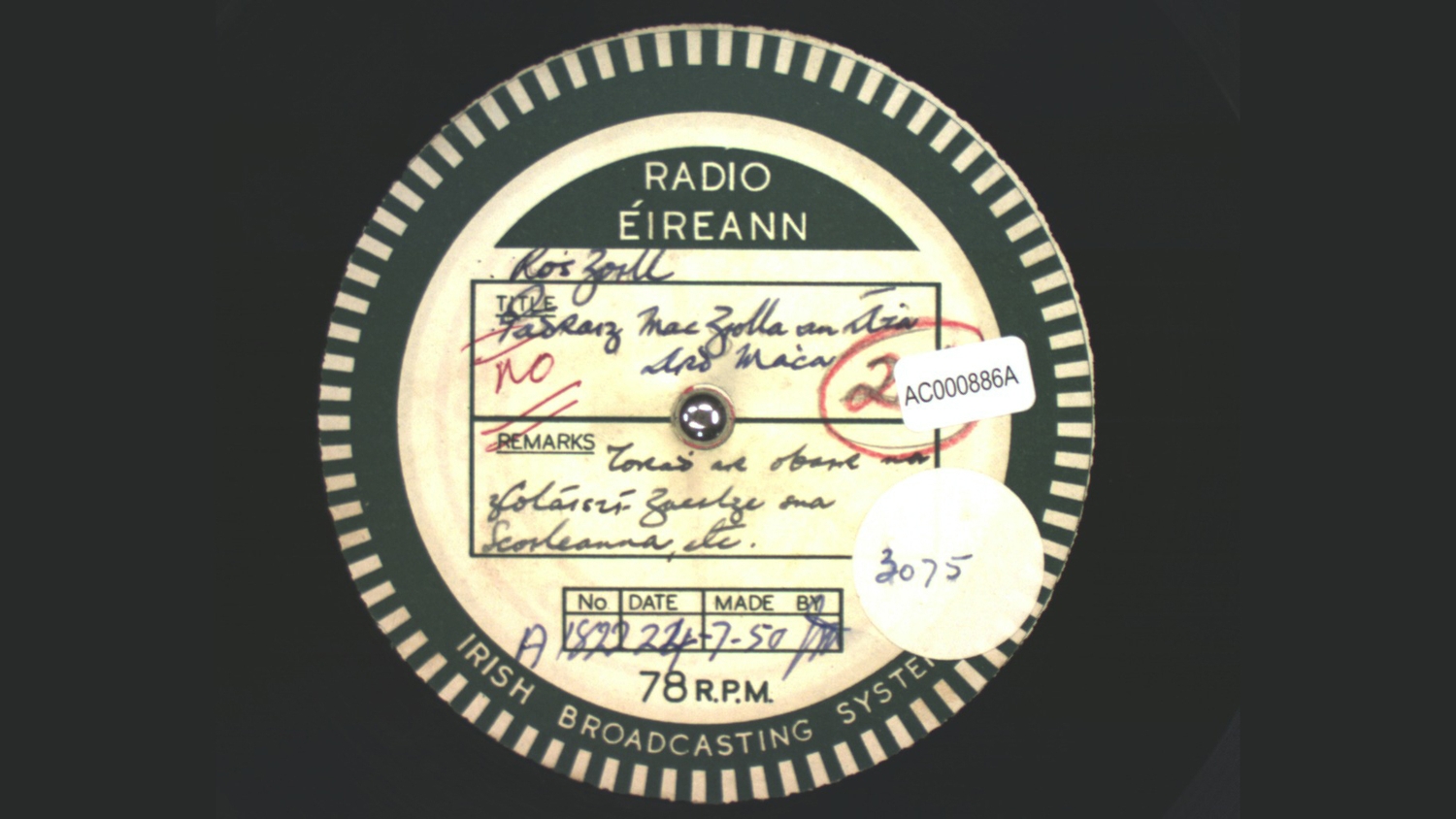 RTÉ Archives | Collections | O Theileann Go Ros Goill : Pádraig Mac Giolla