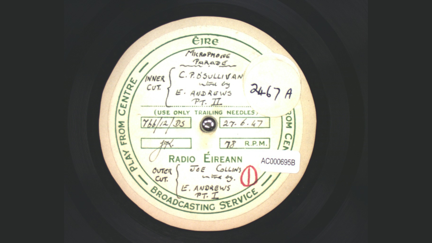 RTÉ Archives | Collections | Microphone Parade : United States Pilot