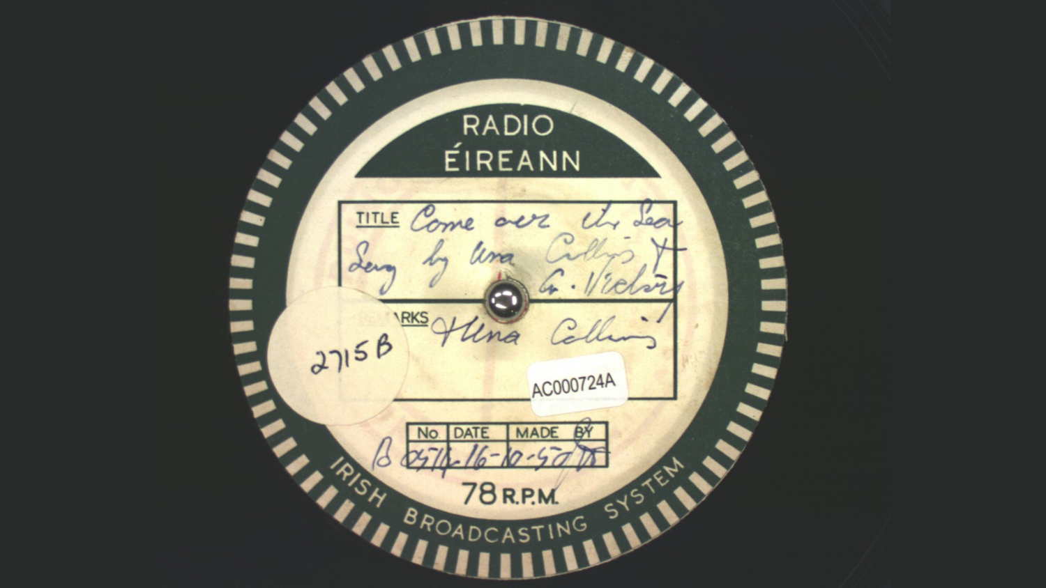 RTÉ Archives | Collections | Gerard Victory And Una Collins : Come Over ...