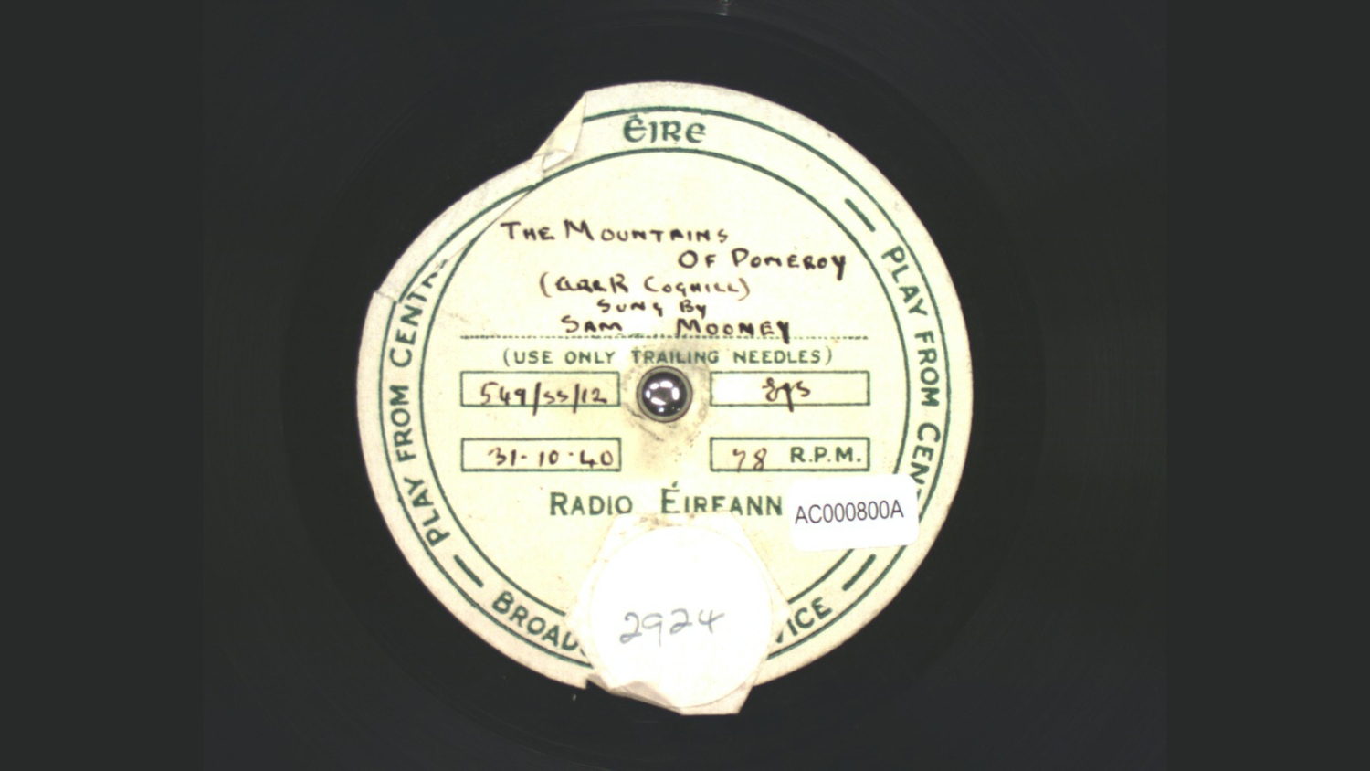 RTÉ Archives | Collections | Sam Mooney : The Mountains Of Pomeroy