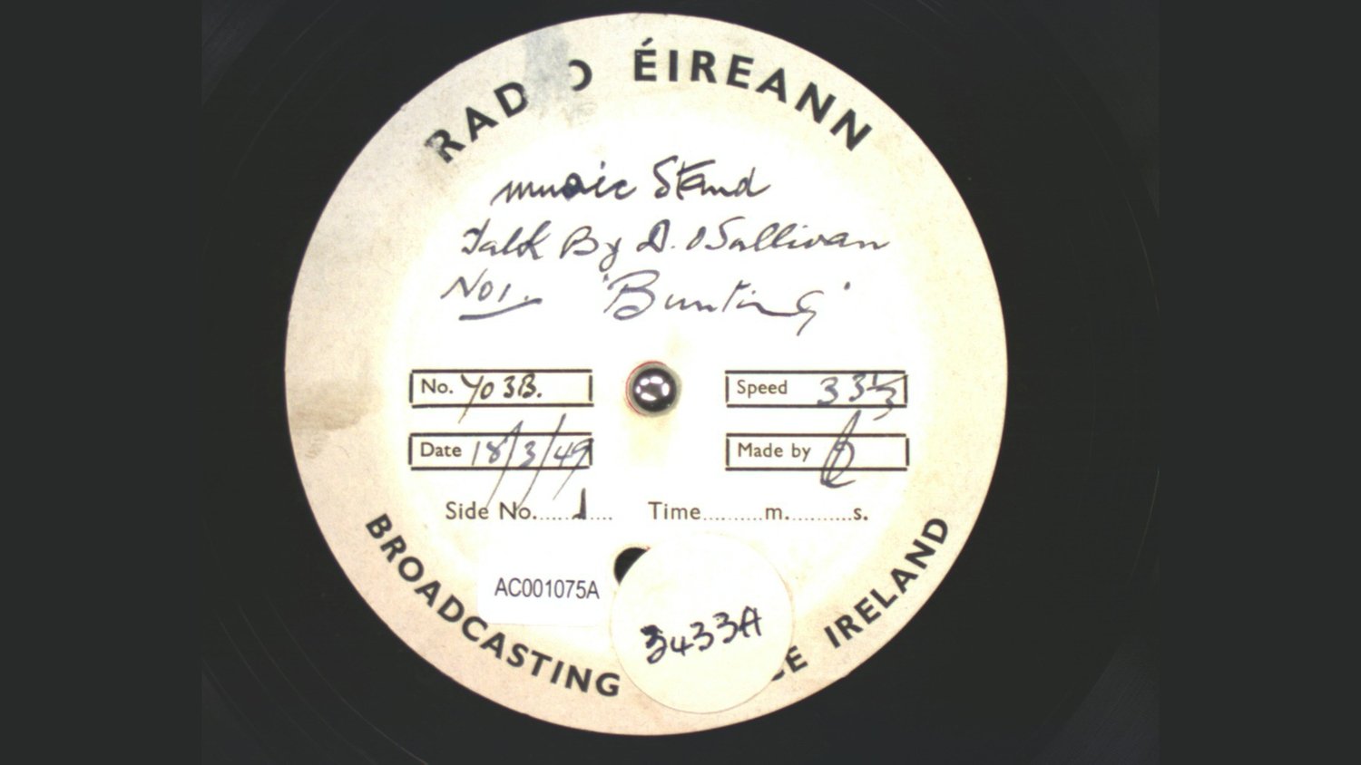 RTÉ Archives | Collections | Music Stand : Edward Bunting