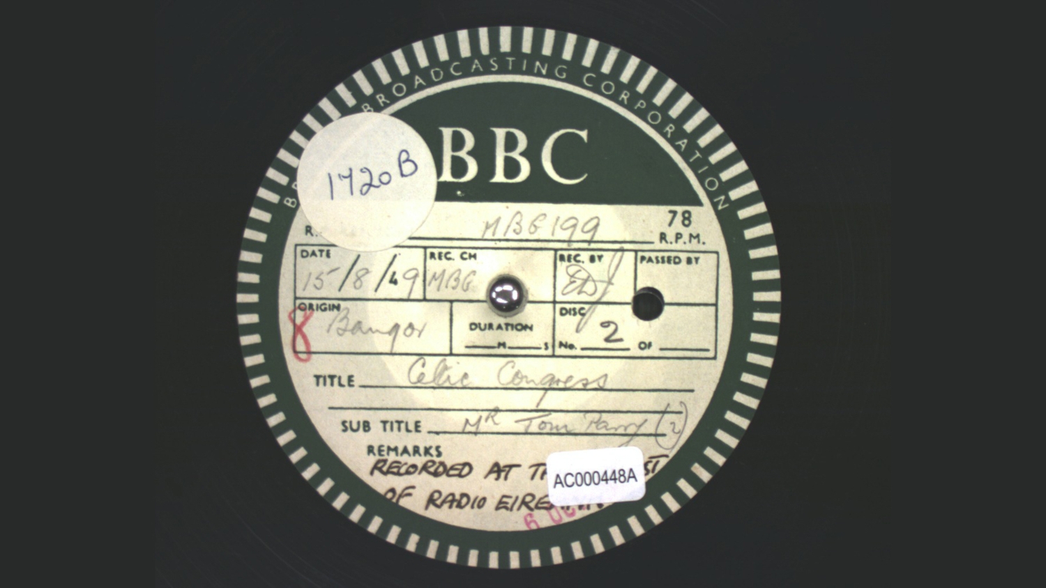 RTÉ Archives | Collections | Celtic Congress : Tom Parry