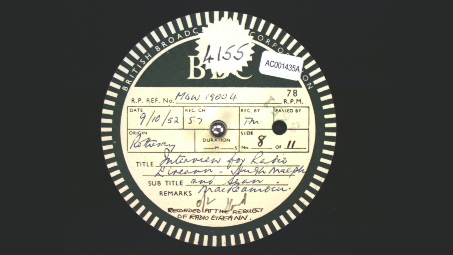 RTÉ Archives | Collections | Mód '52 : Hugh MacPhee