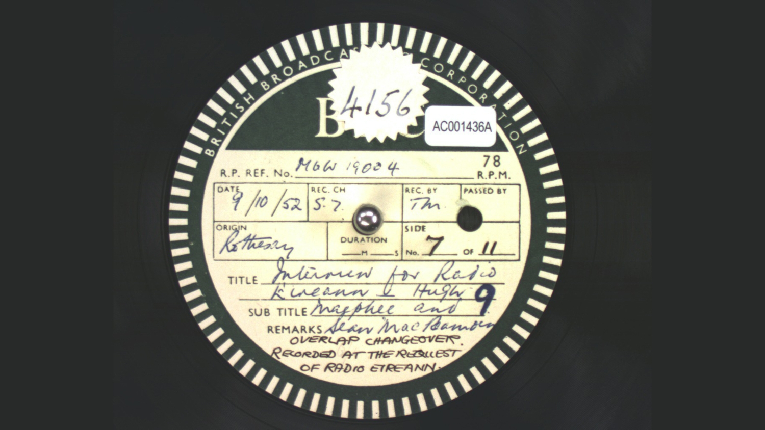 RTÉ Archives | Collections | Mód '52 : Hugh MacPhee