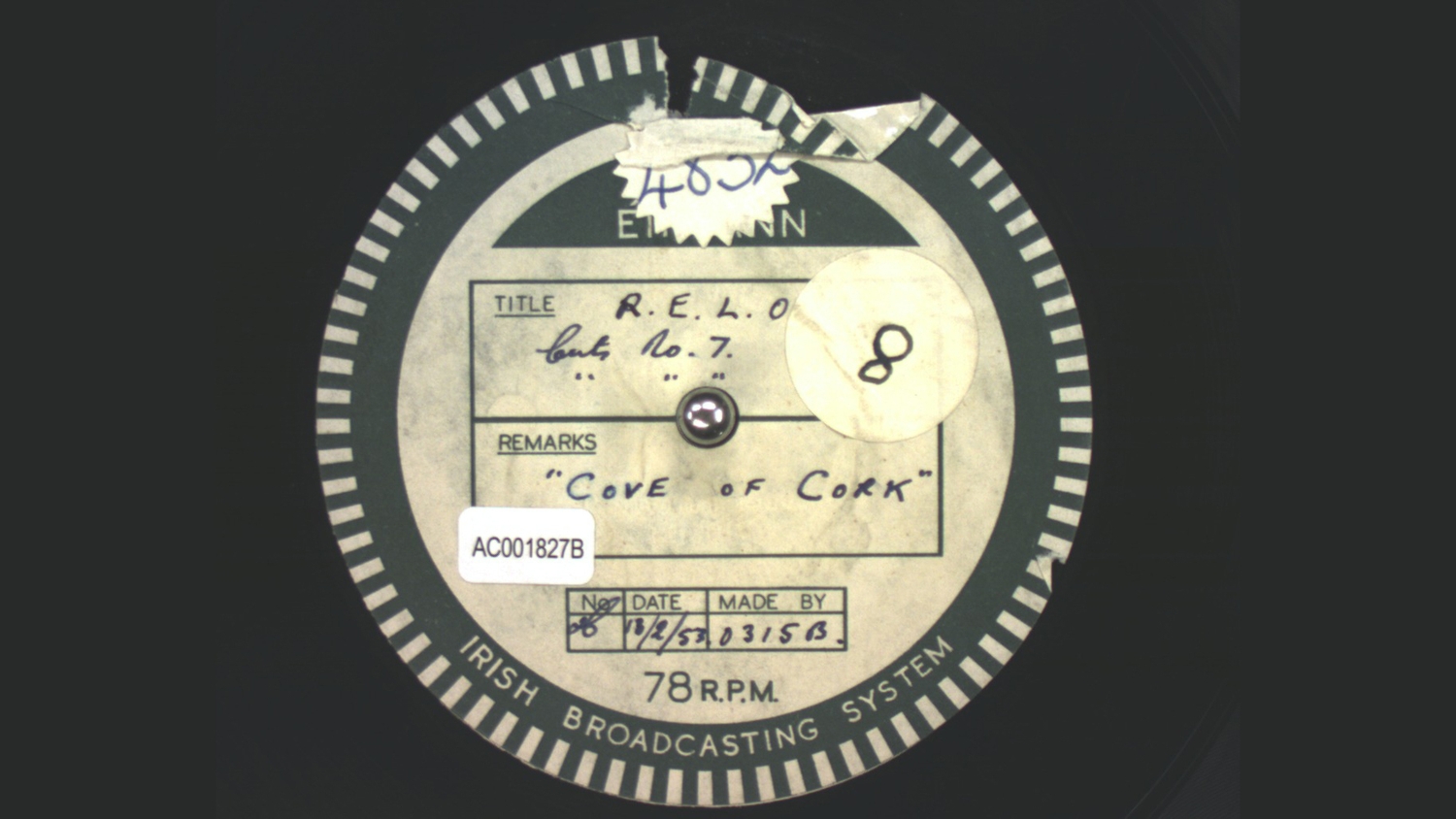 RTÉ Archives | Collections | The Cove Of Cork : Musical Score