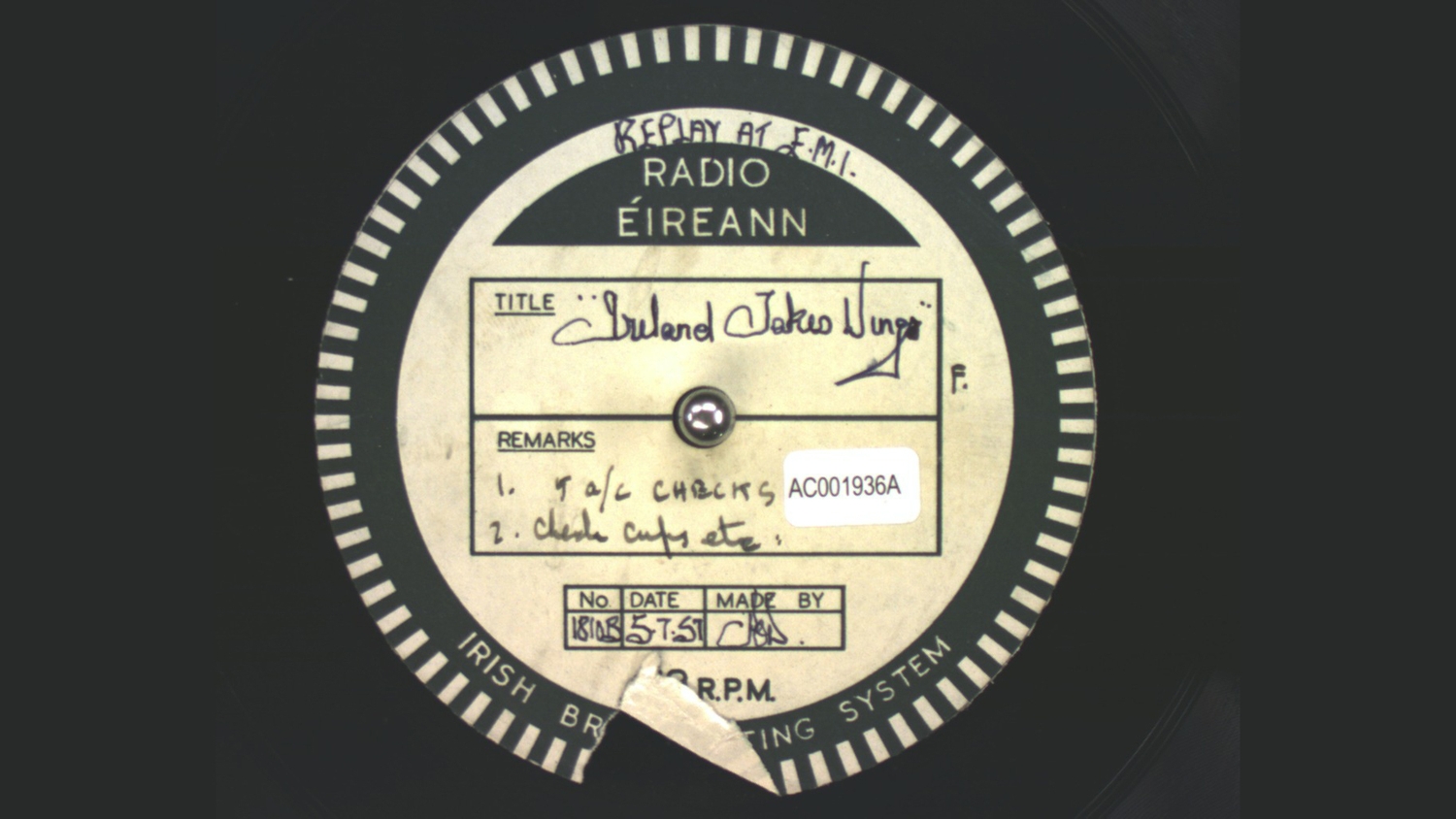 RTÉ Archives | Collections | Ireland Takes Wing : Checks