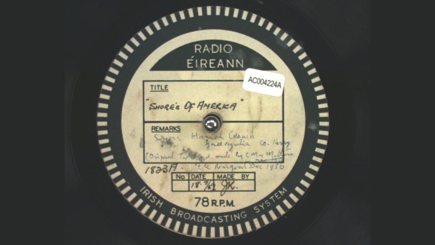 RTÉ Archives | Collections | Hannah Cronin : Shores Of America