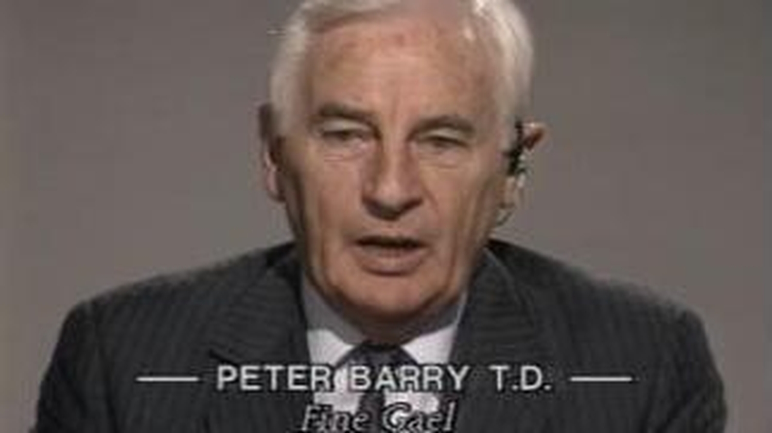 RTÉ Archives | Collections | Peter Barry On UDR