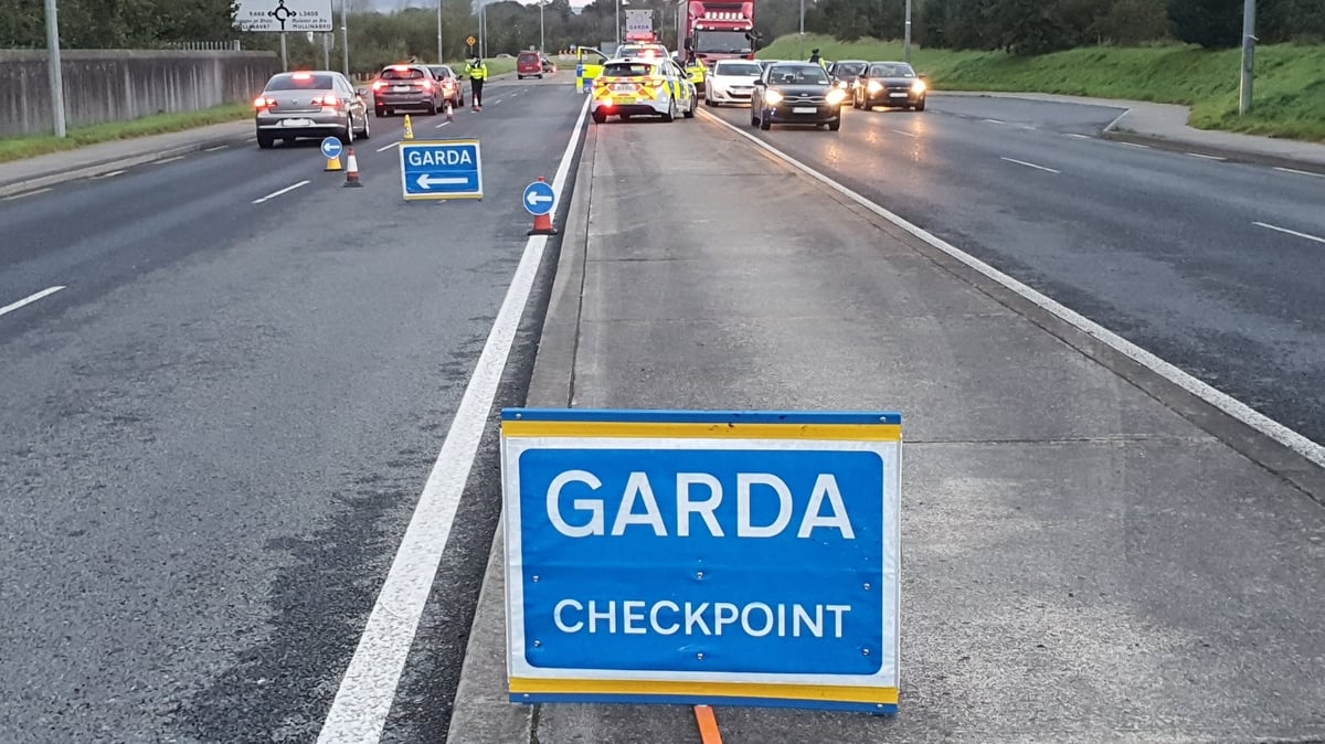 Traffic tailbacks as garda checkpoints set up countrywide | News At One ...