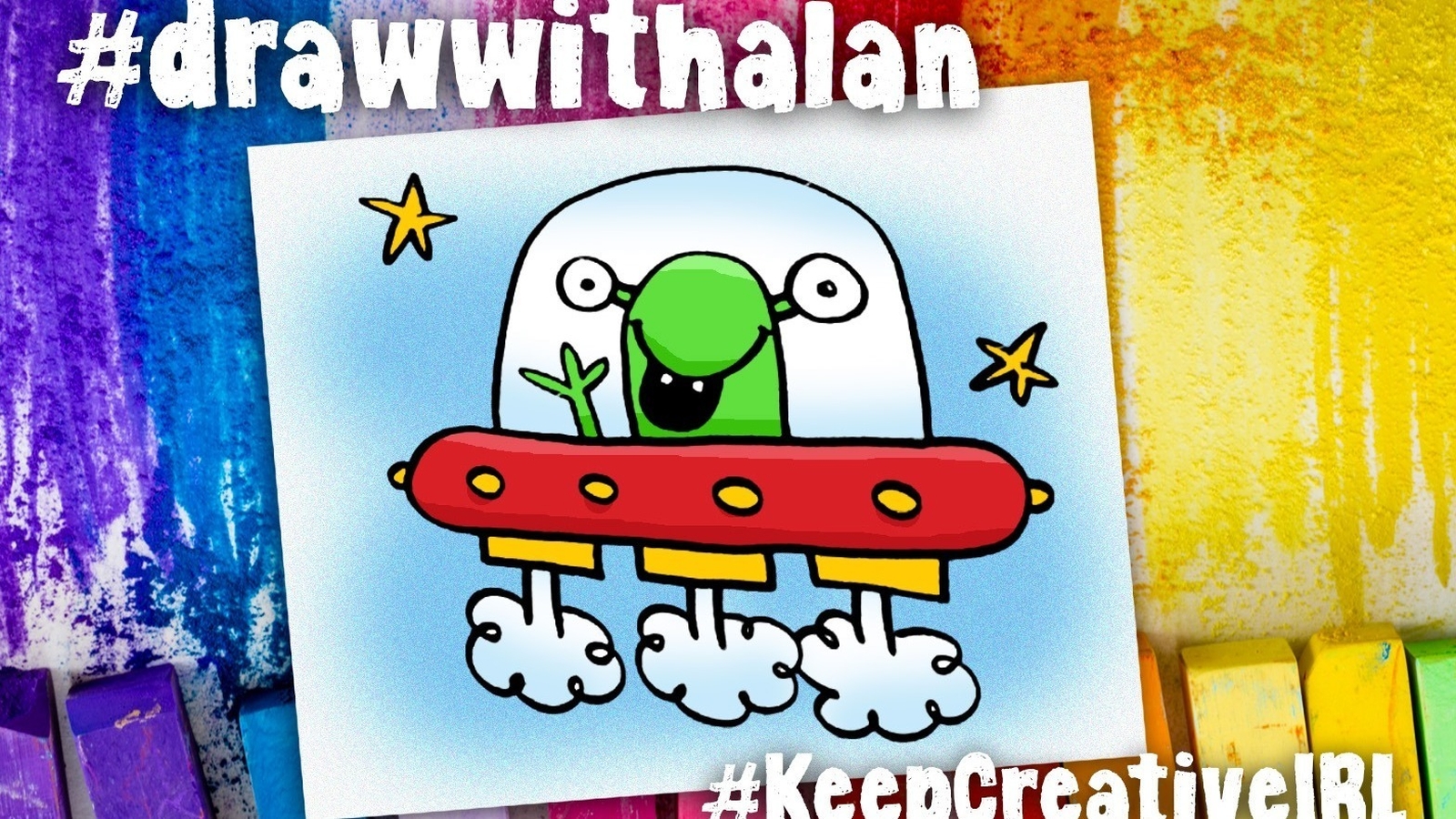 Draw With Alan - how to draw a UFO!