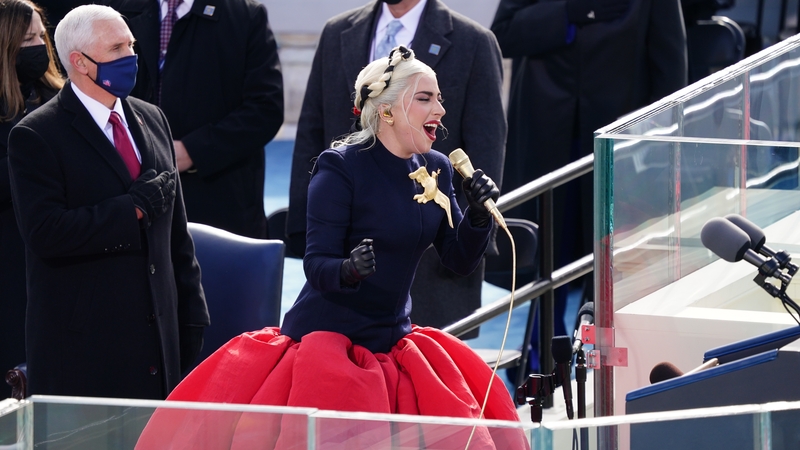 Gaga wore a bulletproof dress to Biden inauguration