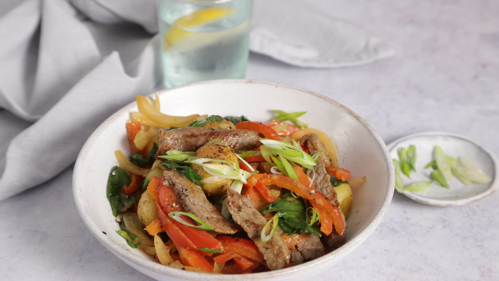Beef & pepper stir-fry: OT