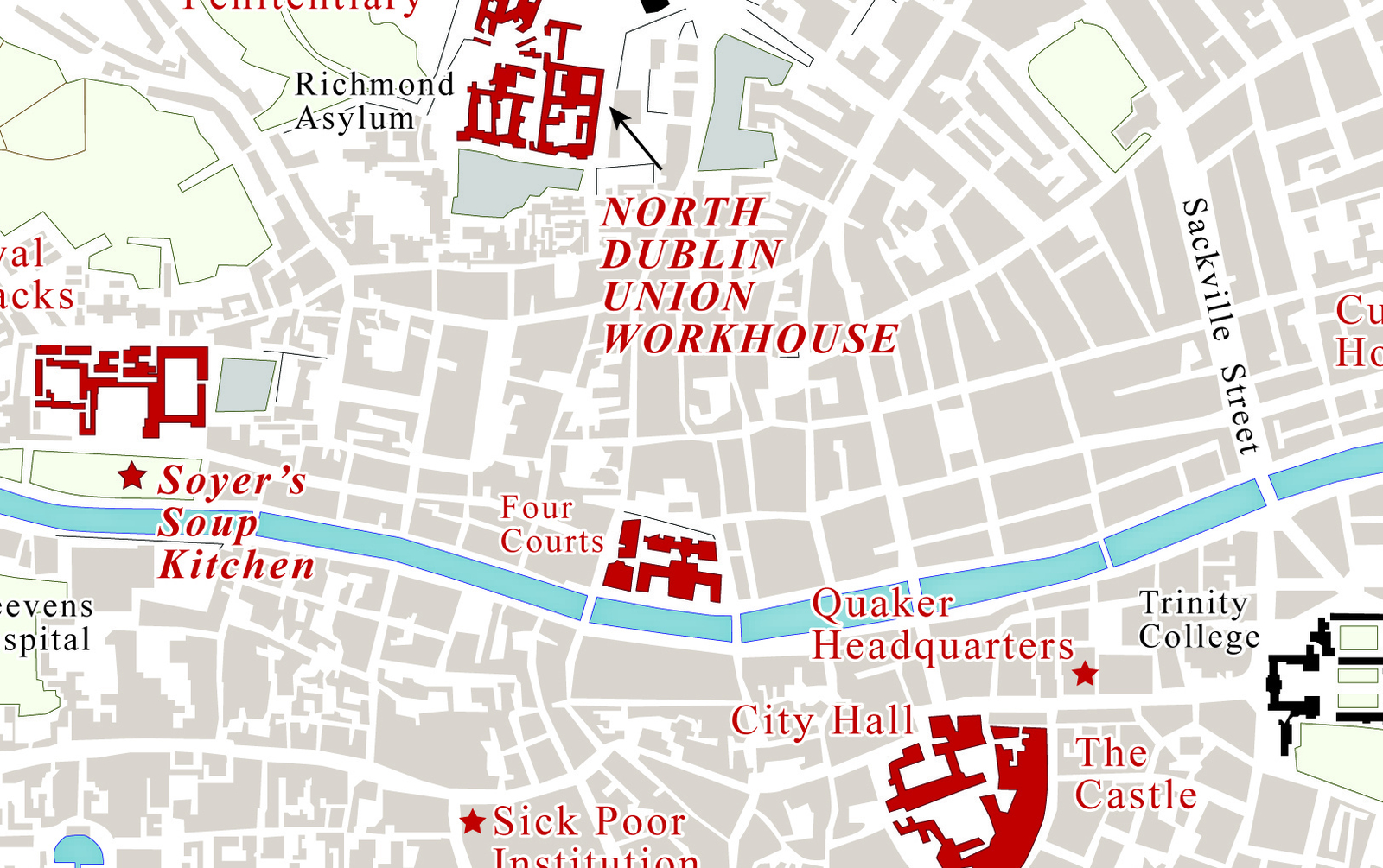 Dublin City during the Great Famine: explore the map