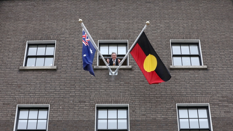Aboriginal flag flies at Australian embassy in Dublin
