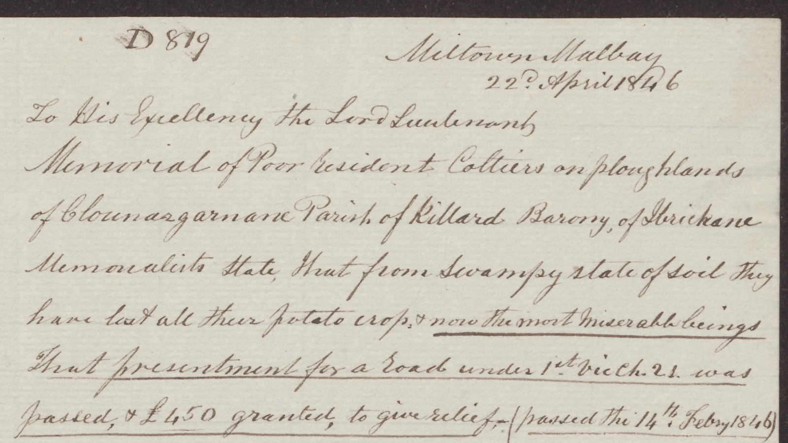 The Distress Papers: the desperation of the cottiers