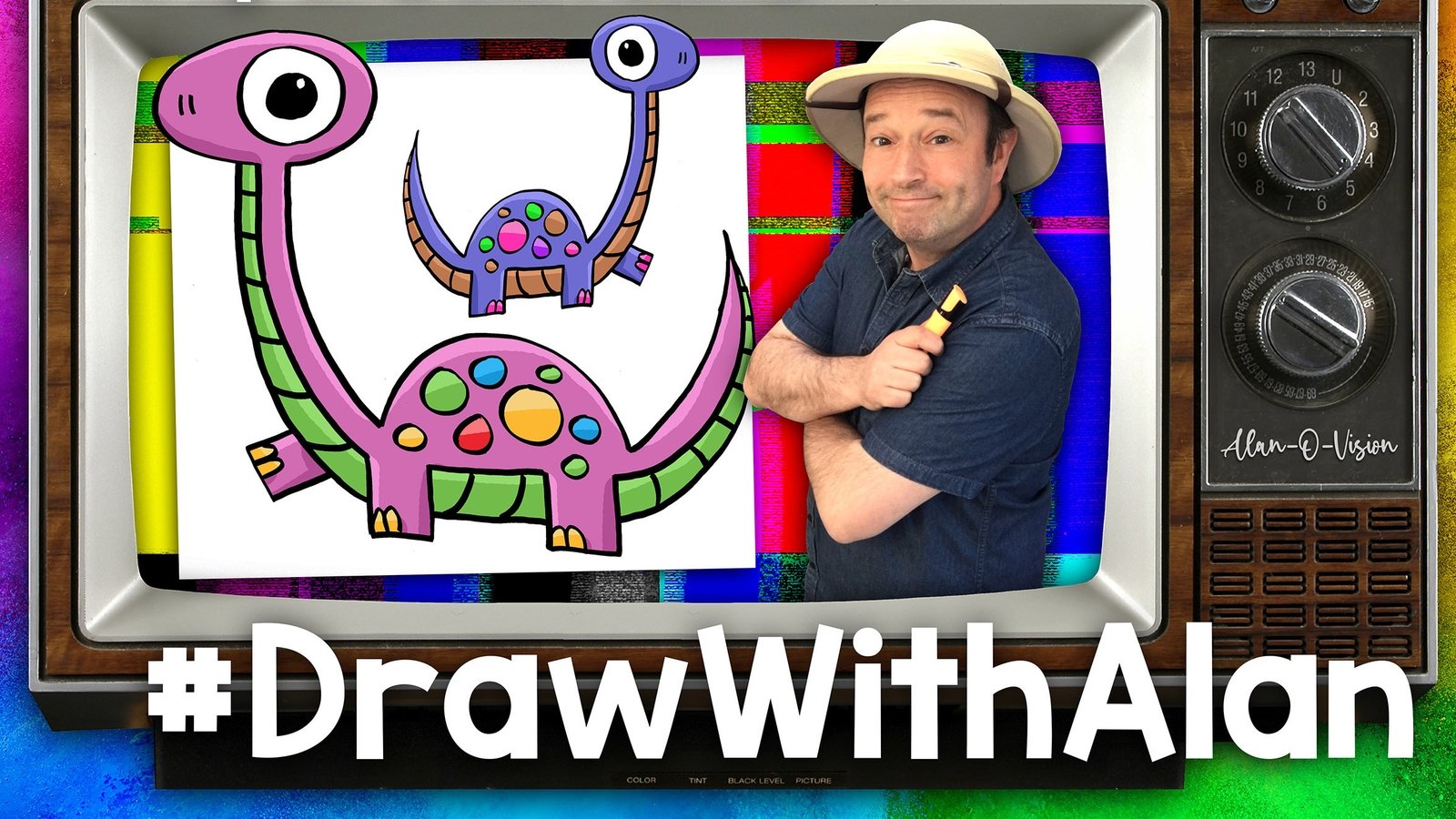 Draw With Alan - how to draw a brachiosaurus!