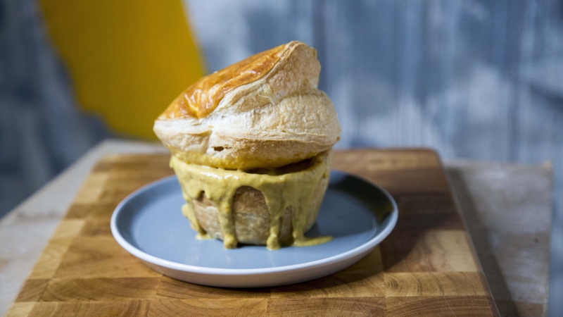 Mags' pumpkin pie with hazelnut and garlic: Today