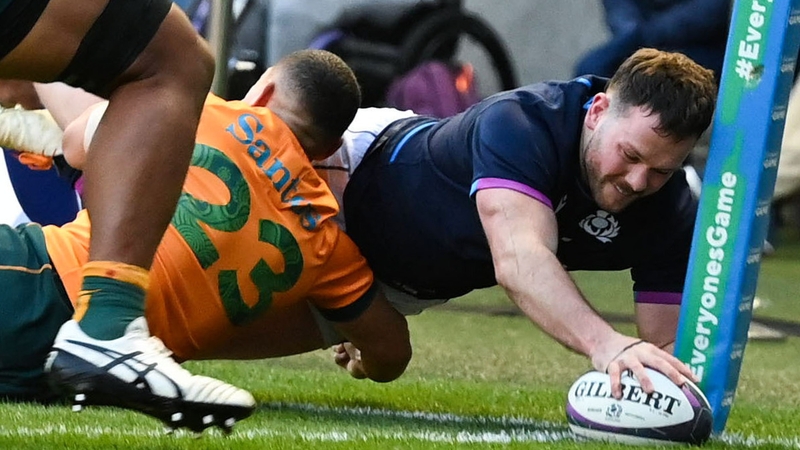 Ashman's debut try helps Scotland stun Australia