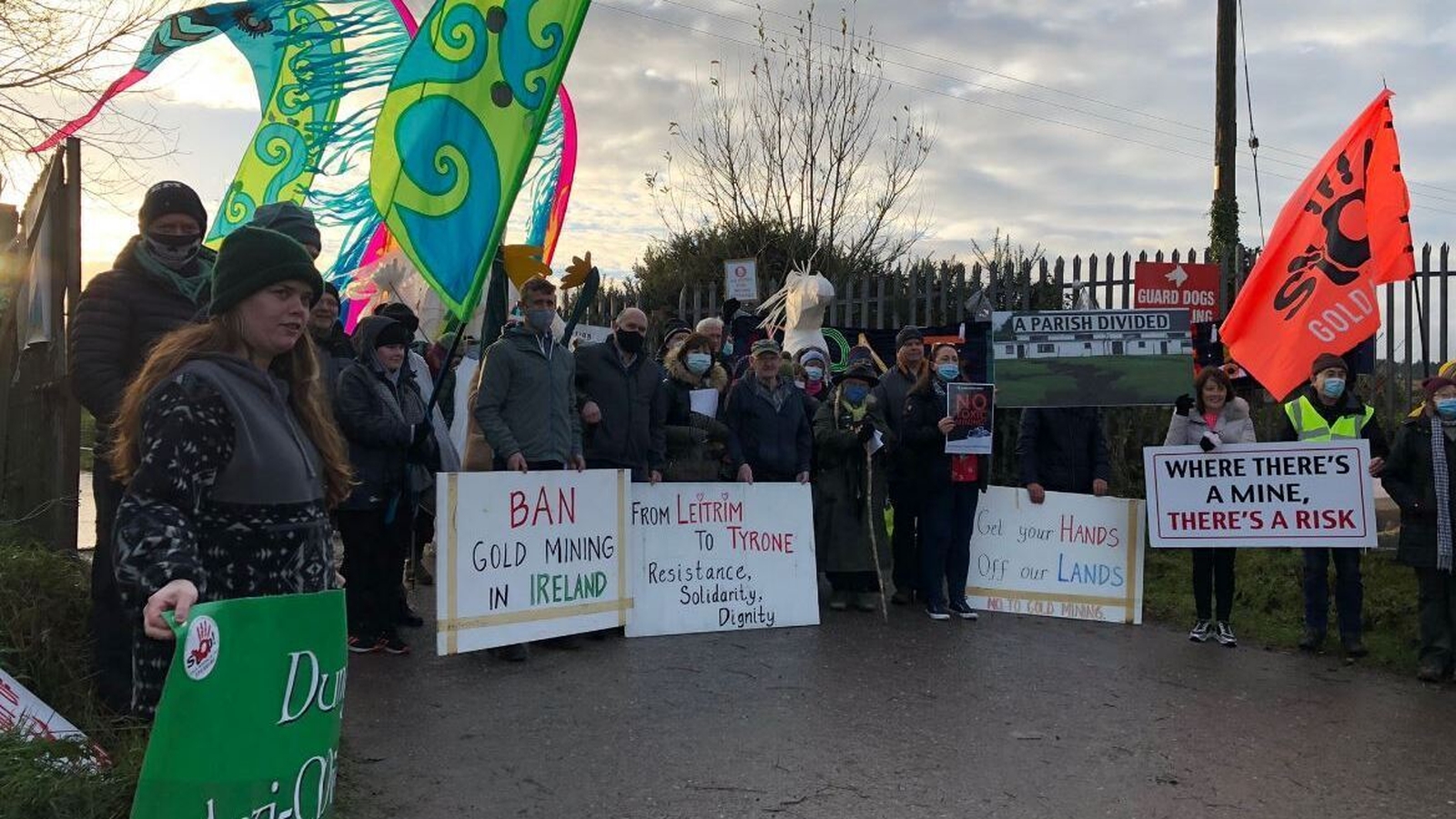 Cross-border anti-mining protest held in Co Tyrone