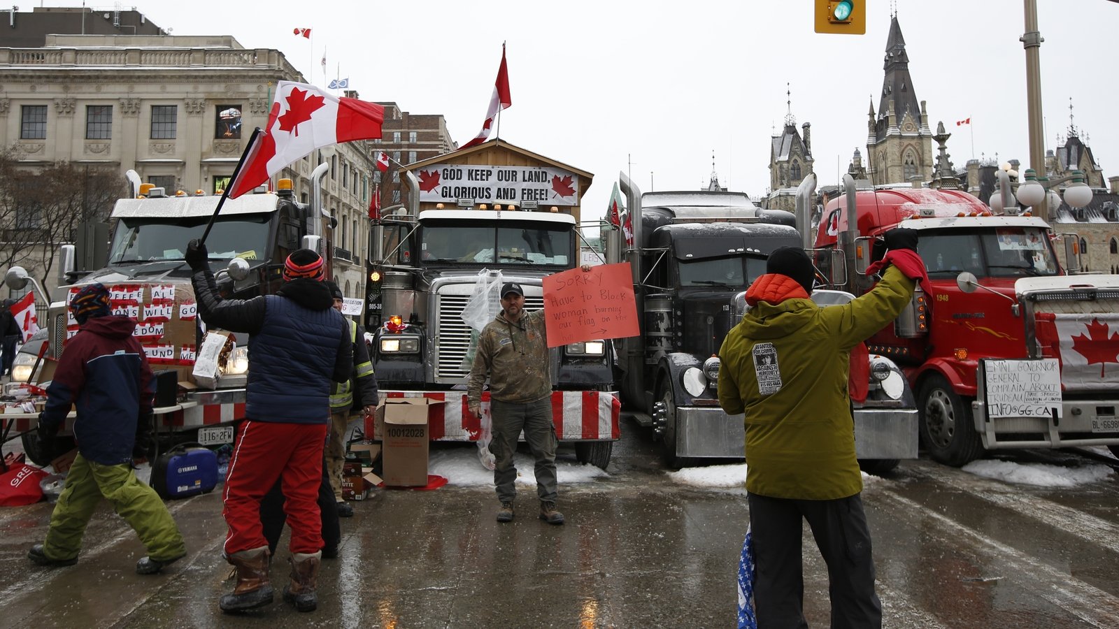 Protests in Canada over Covid measures ramp up
