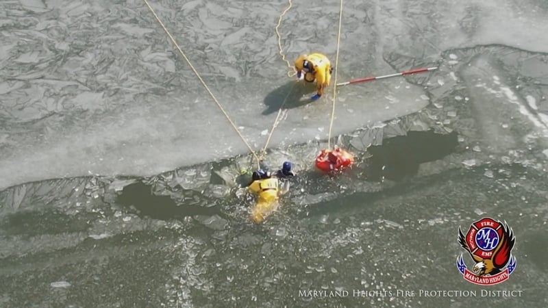 Teens saved from US lake after falling through ice