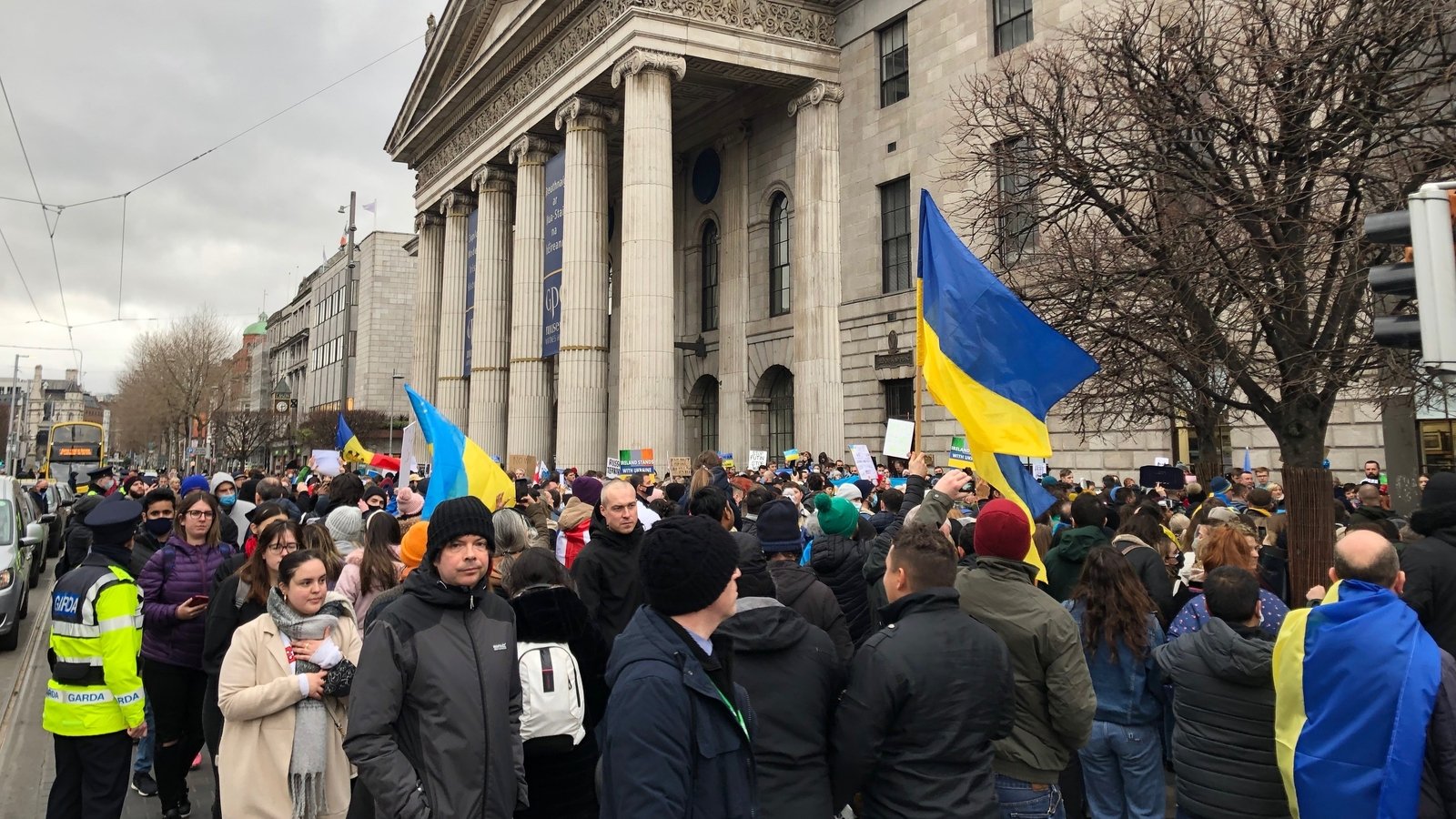 Third day of Irish protests against Russian invasion