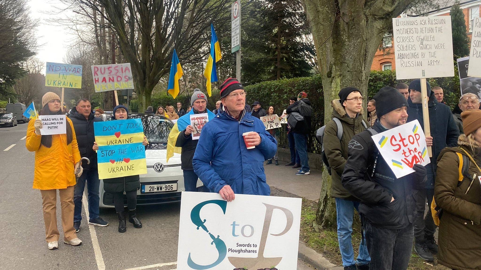 Protests at Dublin's Russian Embassy enter fourth day