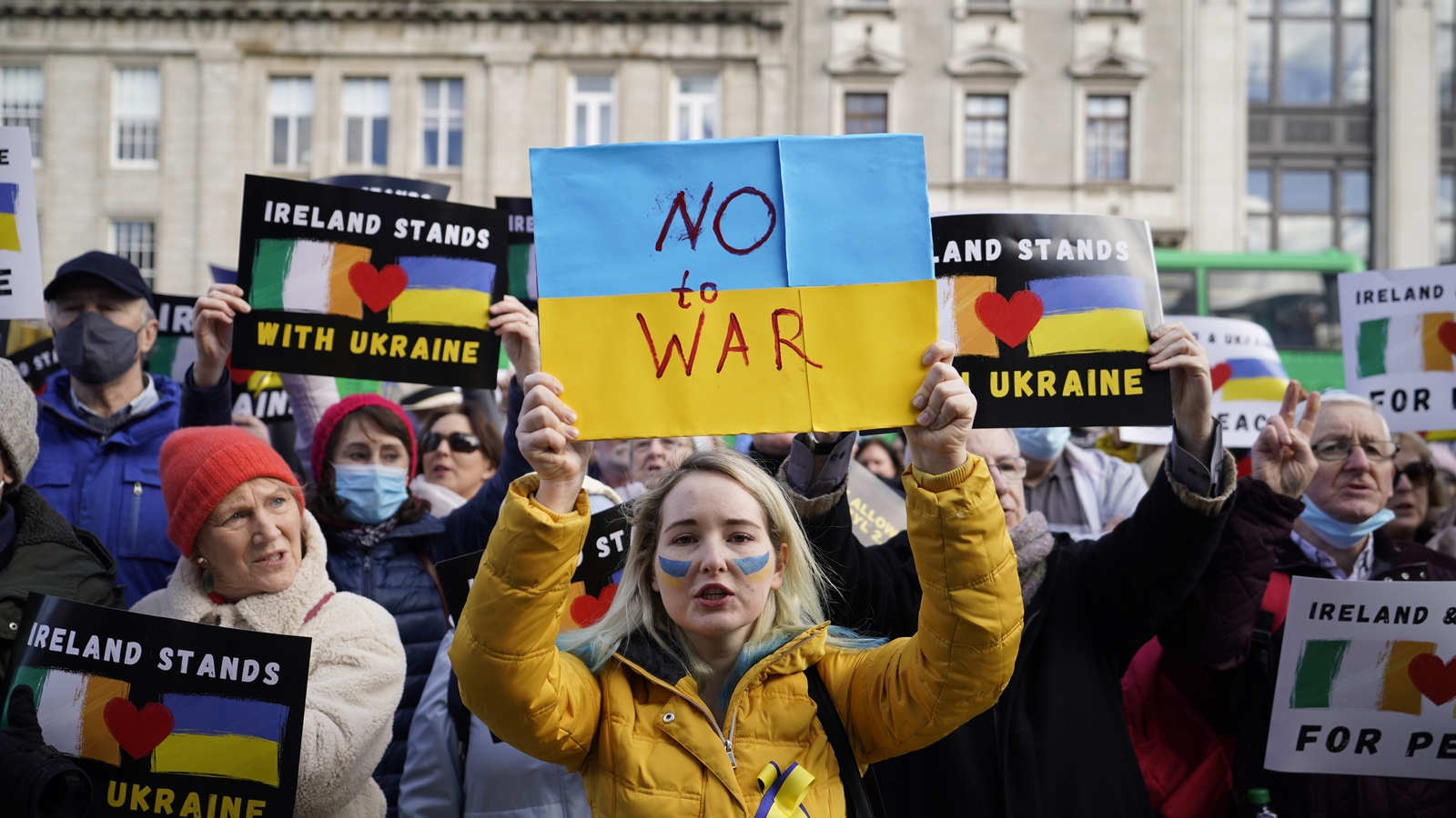 Rally held in Dublin city centre in support of Ukraine