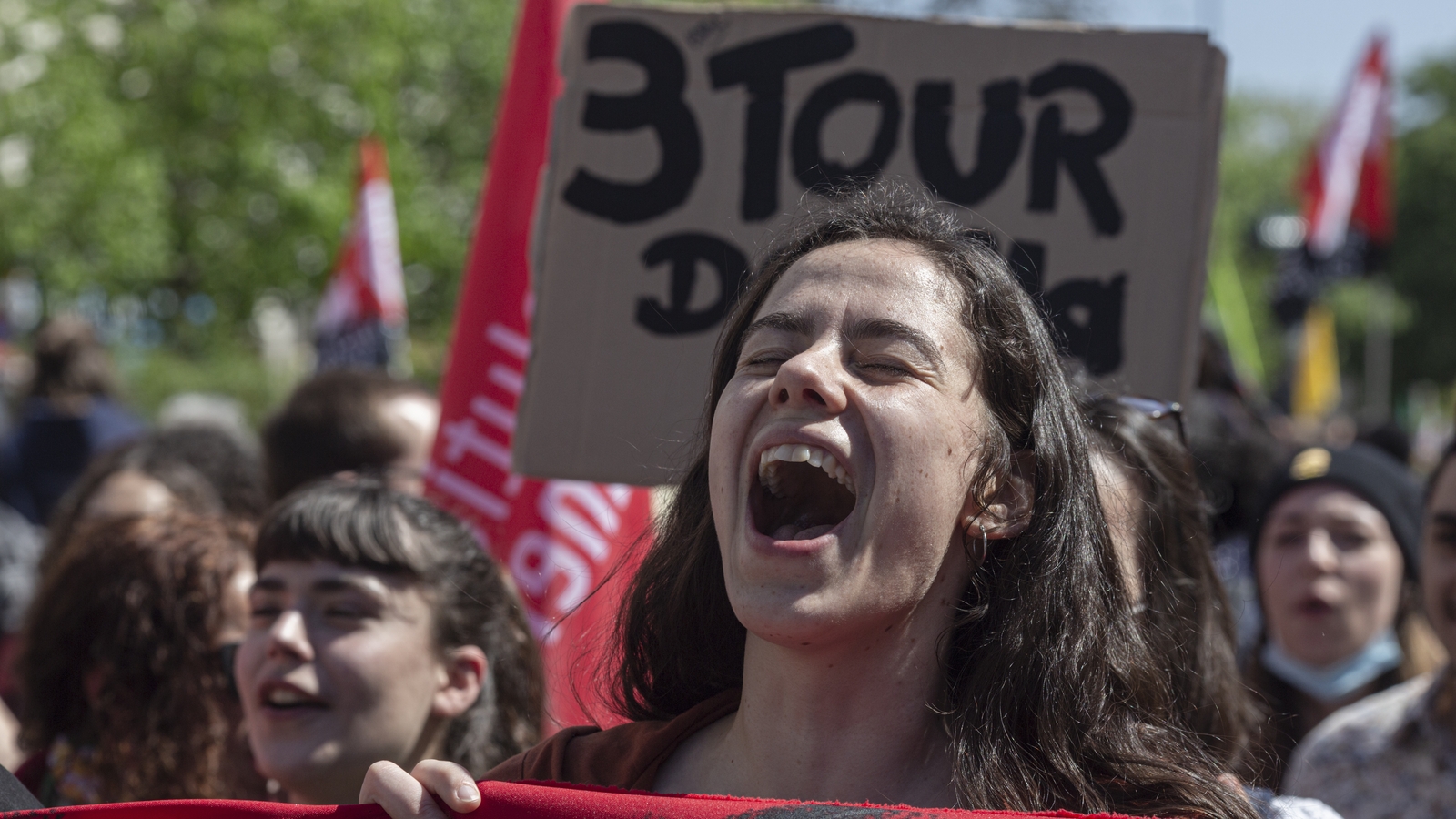 Opponents of French far-right protest ahead of election
